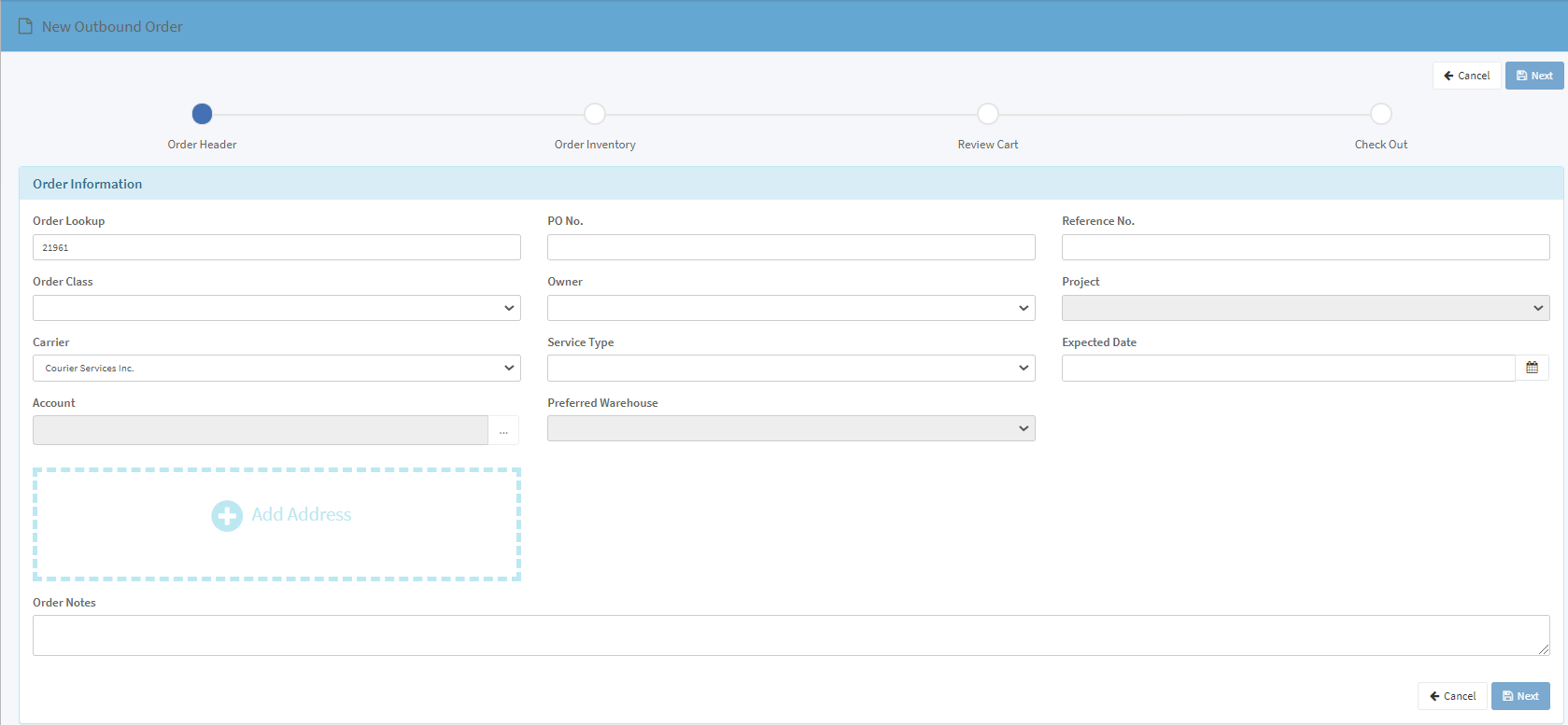 Creating Outbound Orders – Orbit Fulfillment